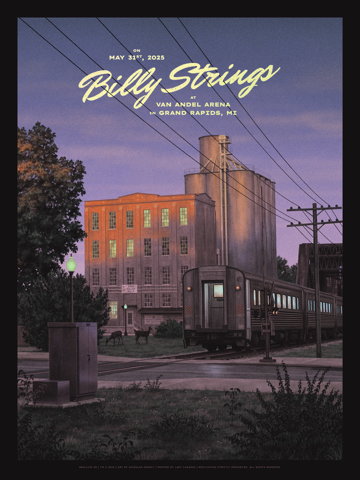 Billy Strings Grand Rapids Poster May 31st, 2025 – Nicholas Moegly
